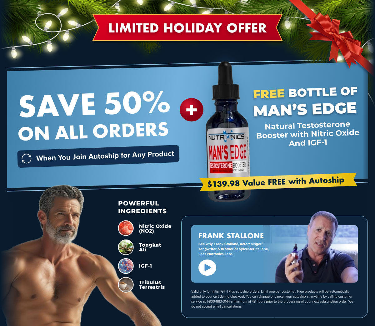 Best Natural Testosterone Booster for Men | Man’s Edge – Nutronics Labs